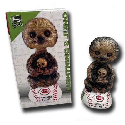 2024 Cincinnati Reds Cincinnati Zoo Lightning & Baby Juno Sloth ...