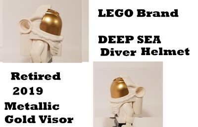 LEGO Space Helmet Metallic GOLD Visor Deep Water 2019 Retired ...