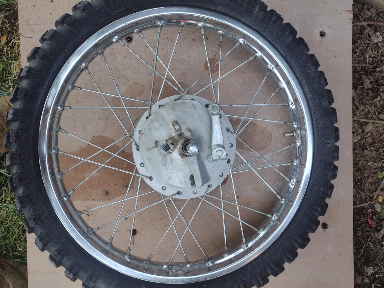 1969 Suzuki TC 120 Complete chrome Front Wheel assy No Rust Strait new ...