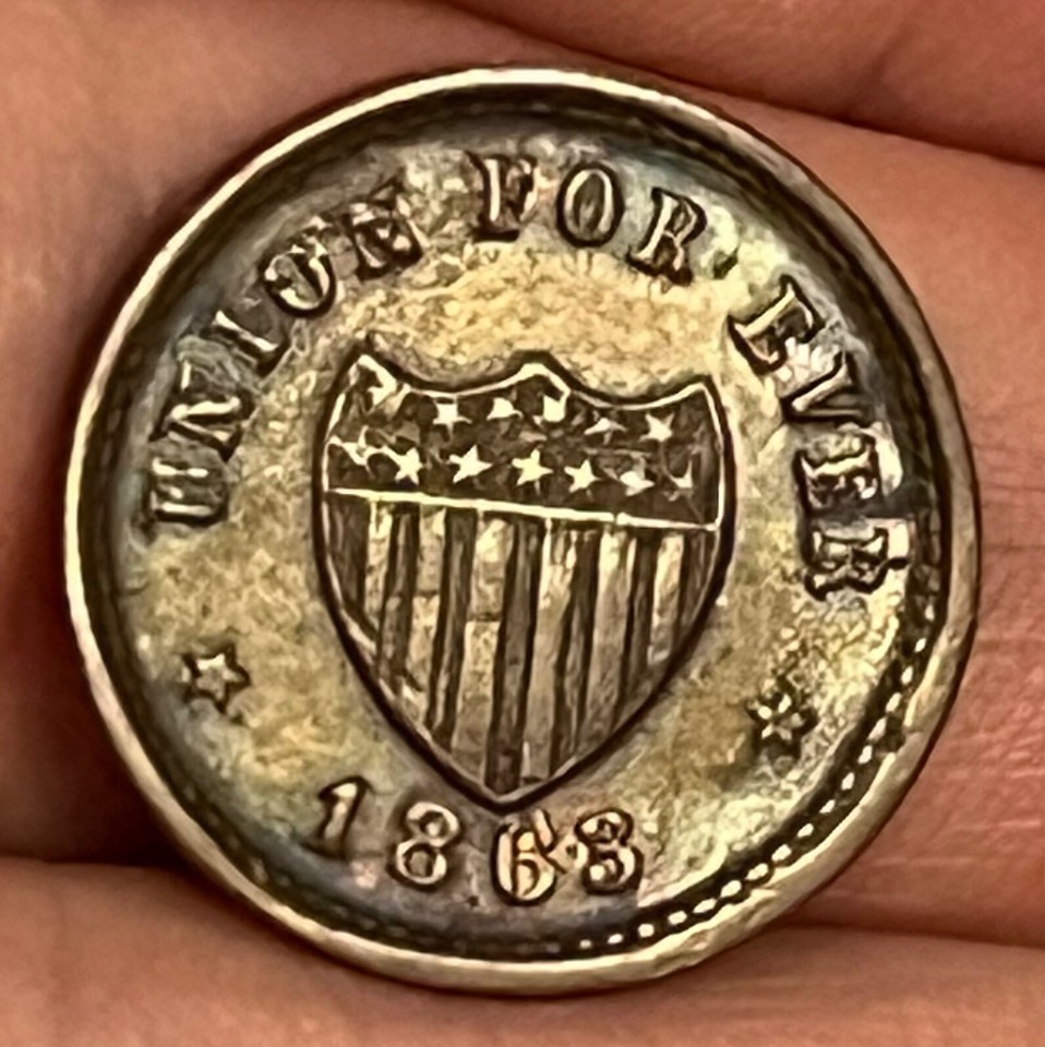 1863 monitor Civil war token 240/341 AU, Scarce ! | eBay