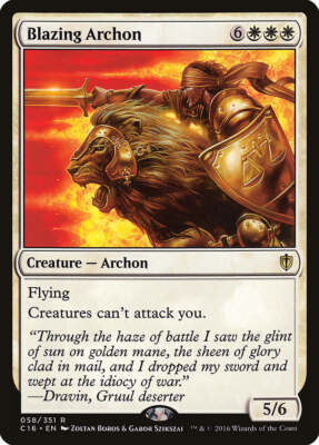 Blazing Archon Commander 2016 PLD White Rare MAGIC GATHERING CARD ...
