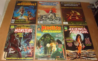 Marvel Magazine Lot (x6) Morbius/Blade/Man Thing etc...Neal Adams cover ...