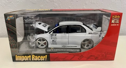 Jada Toys Import Racer Mitsubishi Lancer Evo VIII White NIB JDM 1:24 ...