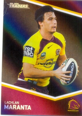 2014 NRL Traders Black Parallel card PS7 Lachlan Maranta - Brisbane ...
