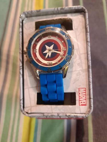 MARVEL CAPTAIN AMERICA SHIELD CTA3138SR RED WHITE BLUE WATCH Still for ...