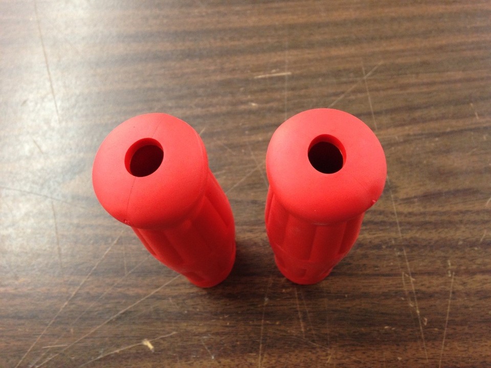 VINTAGE STYLE RED RUBBER GRIPS FOR HARLEY DAVIDSON | eBay