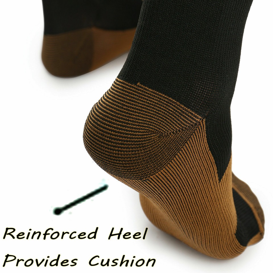 Physix Gear Copper Compression Socks For Men Women 20-30 mmhg Pressure ...