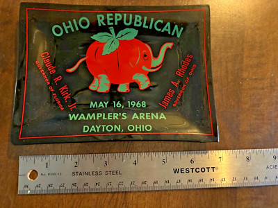 Ohio Republican Ashtray May 16, 1968 Event At Wampler's Arena Dayton OH ...