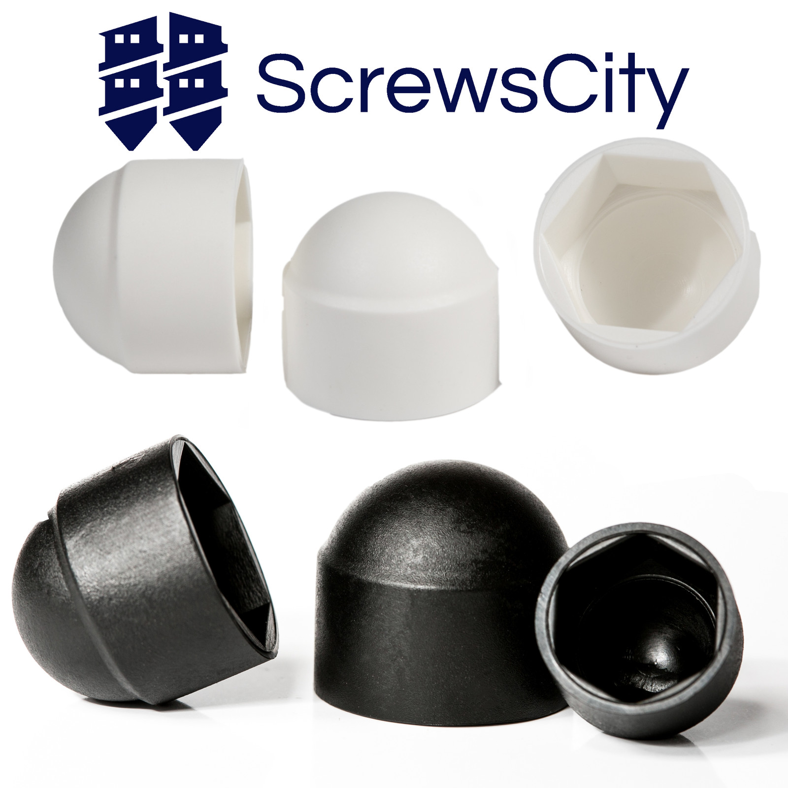 M4 M5 M6 M8 M10 M12 M16 M20 M24 PLASTIC COVER DOME CAPS FOR HEXAGON ...