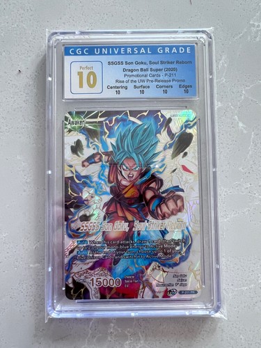 CGC Perfect 10 SSGSS Son Goku, Soul Striker Reborn Winner Promo P-211 ...