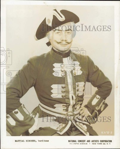 Press Photo Martial Singher, baritone opera singer in "Manon Lescaut ...