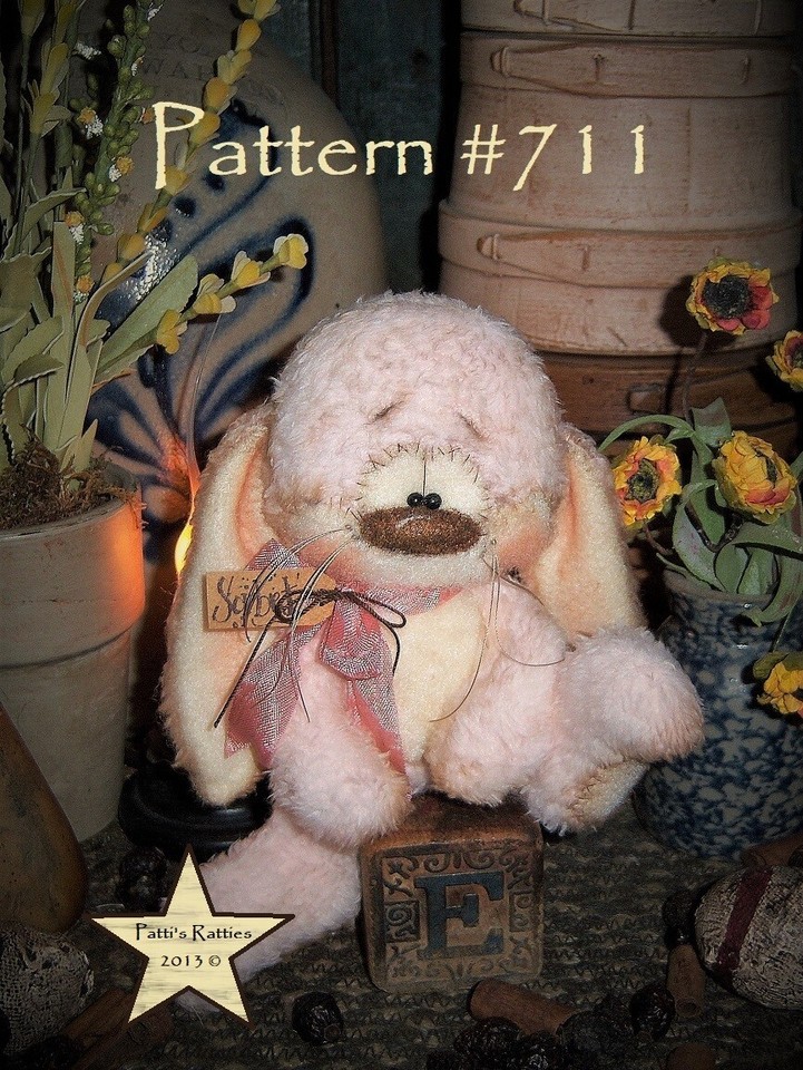 Primitive Patti's Ratties Easter Bunny Rabbit Doll Ornie Paper Pattern ...
