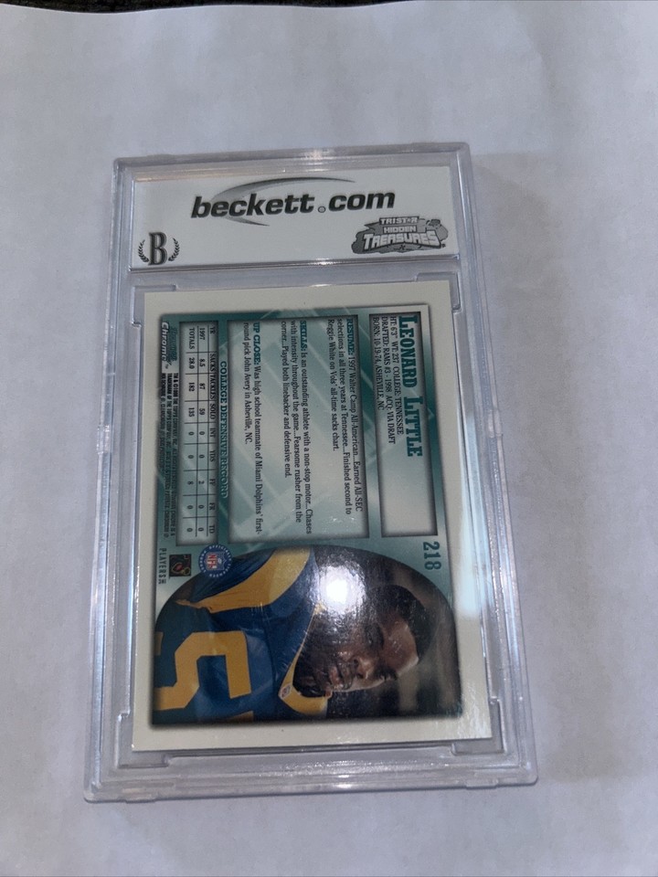 1998 Bowman Chrome Leonard Little #218 St. Louis Rams Beckett BGS 10 ...