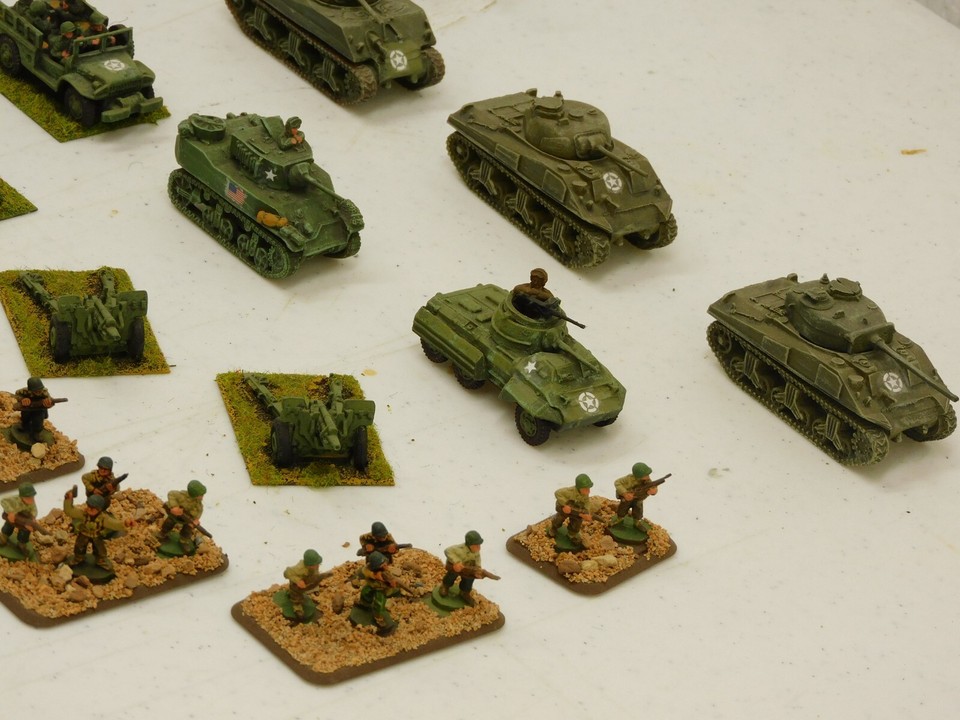 Lot (A) 15mm American WW2 Wargame items (15 Units plus 10 Infantry ...
