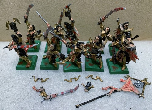 Warhammer Fantasy Dark Elves vintage metal Mengil Manhide's Manflayers ...