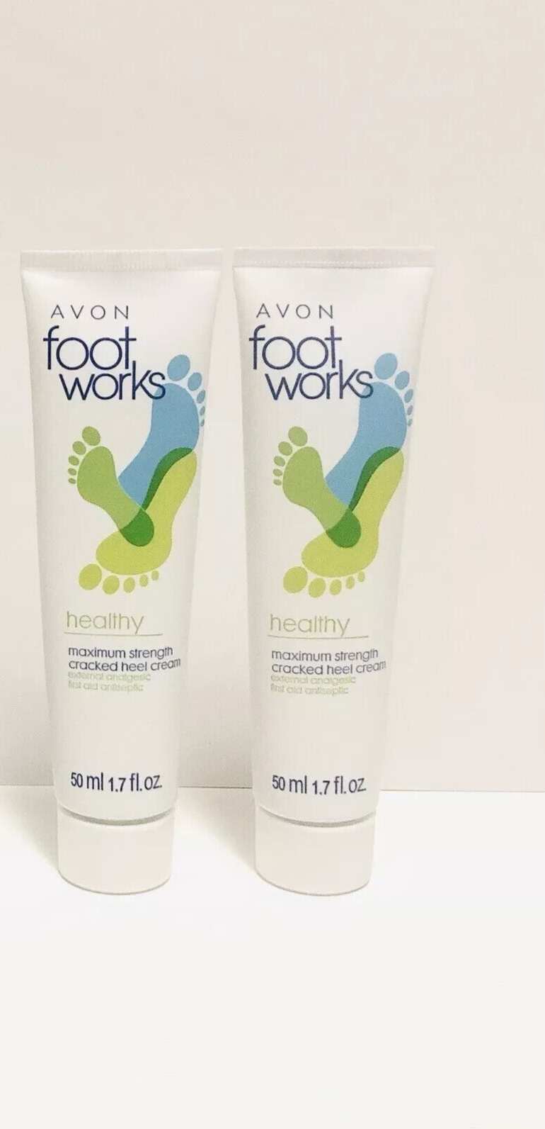 Avon Foot Works Healthy Cracked Heel Cream Maximum Strength 1.7 oz. lot ...