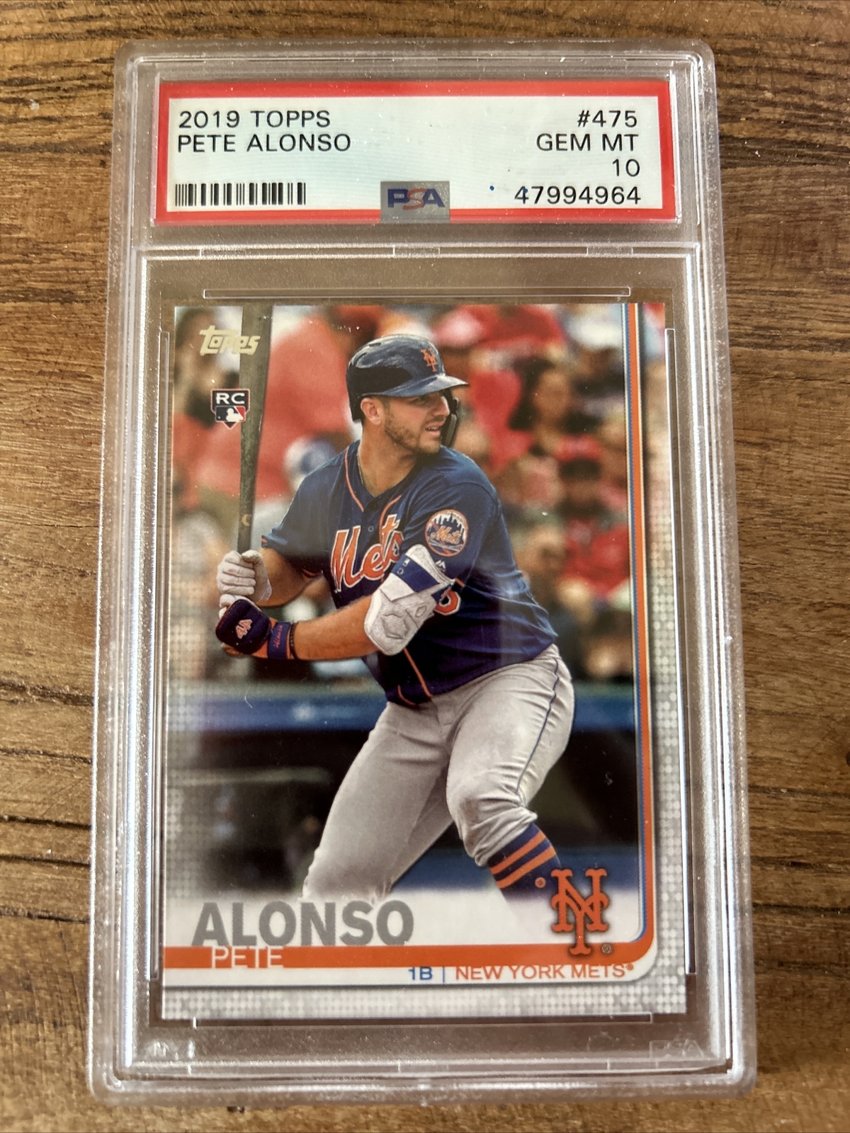 2019 Topps Series 2 Pete Alonso PSA 10 Gem Mint RC Rookie Card New York ...