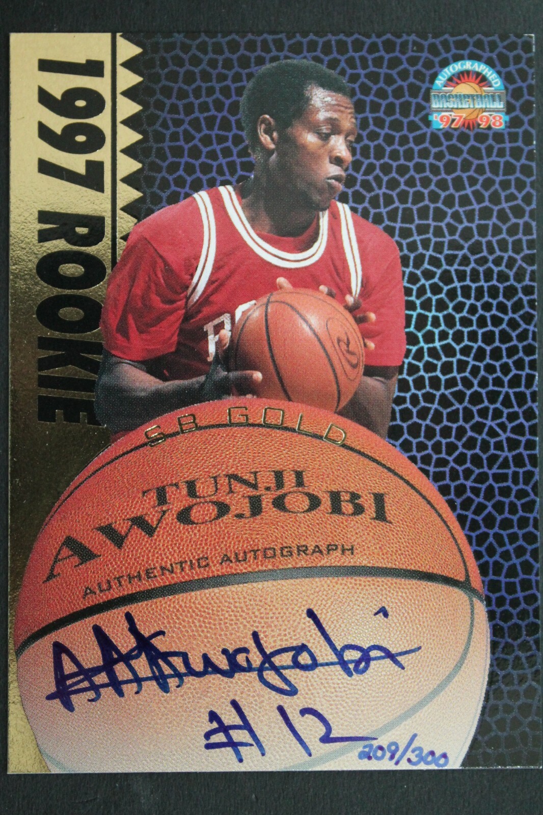 Tunji Awojobi Boston Autographed Signed Rookie 1997 Score Board ...