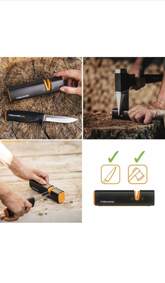 Fiskars XSharp Sharpener for your Axe or Knife Sharpening Ceramic Grind ...