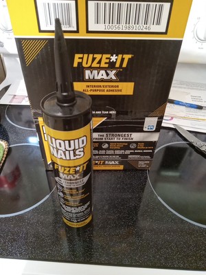 LOT 3 Liquid Nails Fuze It Max 9 OZ Interior Exterior Construction Tube ...