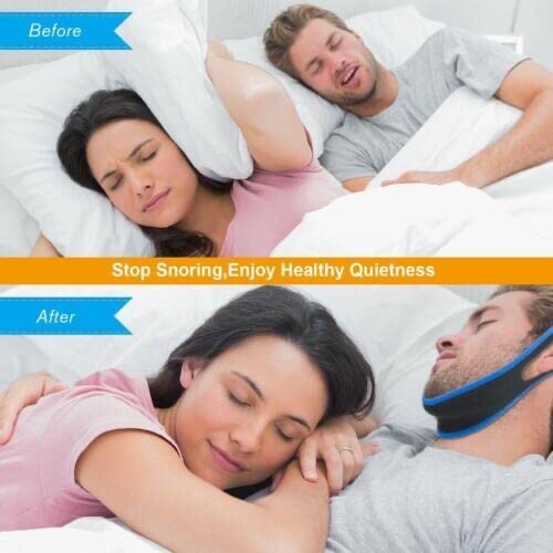 V Essential Anti Snore Sleep Apnea Stop Snoring Chin Strap Headband ...