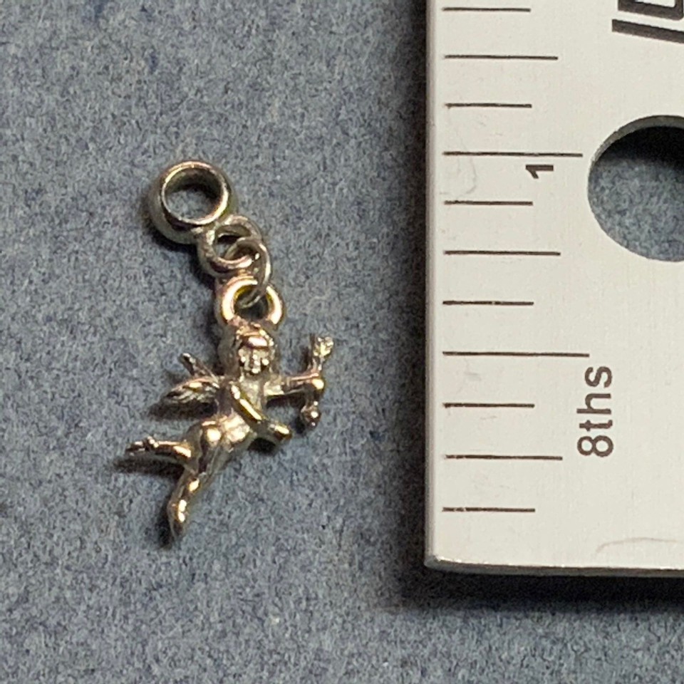 Angel Cupid Pendant Charm Dangle Silver Cherub Eros Wings Arrow Love ...