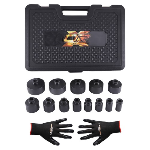 13x 1/2In Drive Grooved Lock Nuts Socket Set 18-80MM For KM , KML , HM ...