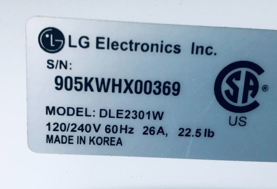 LG Dryer Model DLE2301W 3 pieces Drum Baffle Lot | eBay