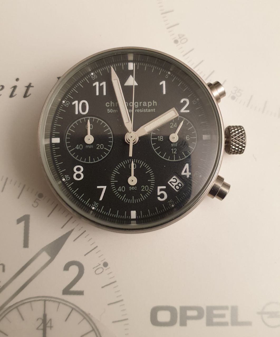 Opel Uhr Chronograph Präzisionslaufwerk NEU original