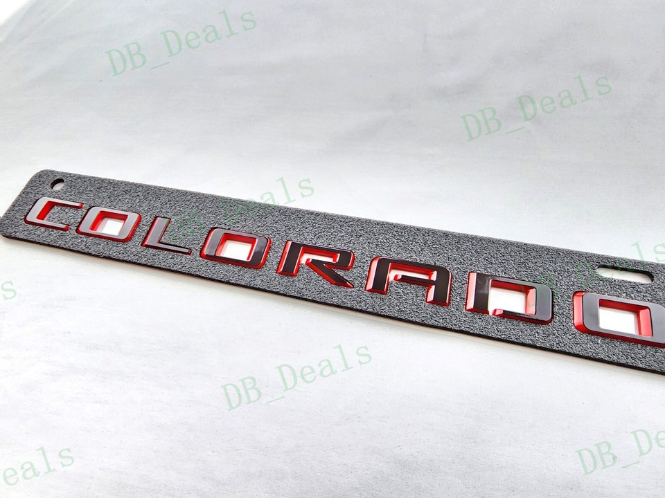 3PCS Gloss Black Red Door Rear Colorado Emblems Letters Badges 2023 ...