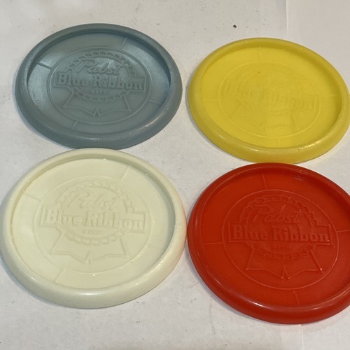 Pabst Blue Ribbon Rubber Coasters Vintage Collectible Original Rare ...