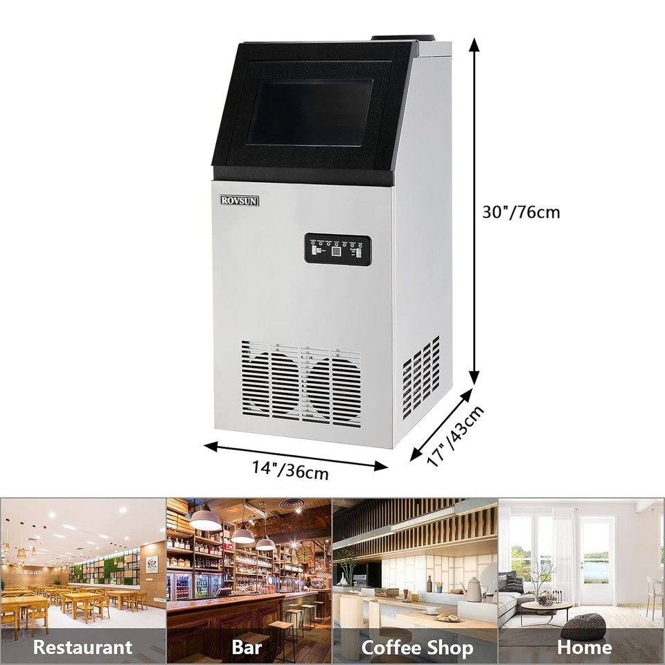 Commercial Business 150LB/24h Ice Maker Machine Cube Bar Catering Heavy ...