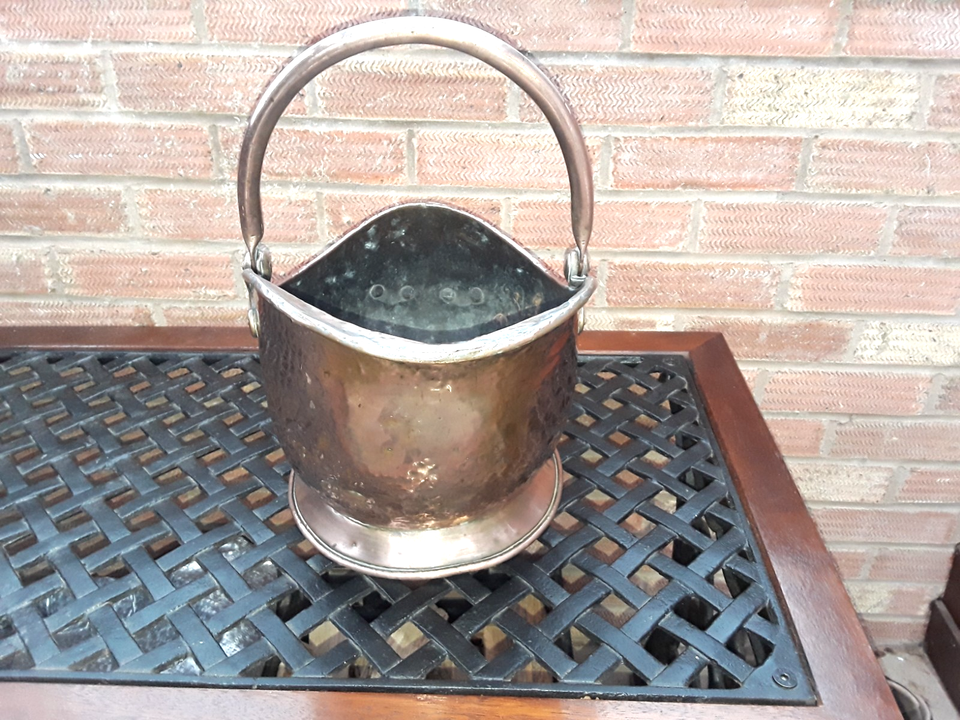 Antique Helmet Scuttle English, Copper Coal Bucket | eBay UK