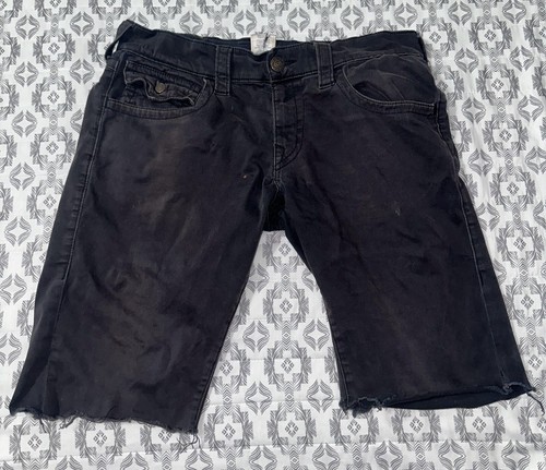 True Religion Ricky Flap Shorts Mens 31x12 Black CUT#t1092 | eBay