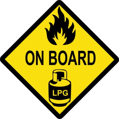 2 x LPG Gas On Board-Sticker-Caravan,Boat,Horsebox,Locker-Safety ...