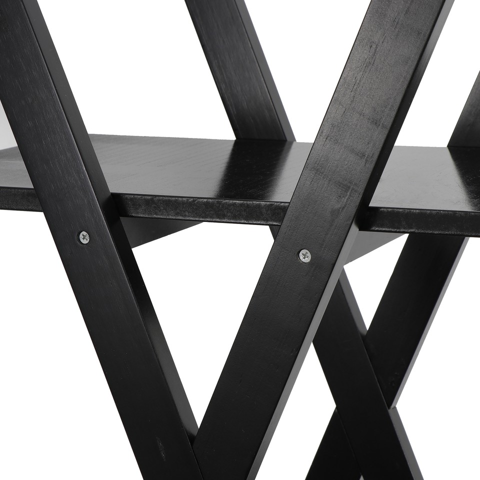 4 Tier Ladder A Frame Bookcase Bookshelf Shelf Storage Display Modern ...