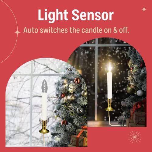 Window Candles Kit Pack of 1 - 9-inch-Tall Electric Candle Built-in ...