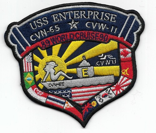 USS Enterprise CVN-65 "World Cruise '89 - 90" patch | eBay