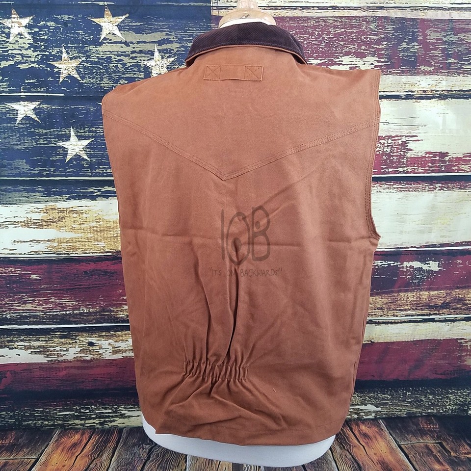 Wyoming Traders Mens Cody Conceal Carry Zip Up Canvas Ranch Wear Cowboy ...