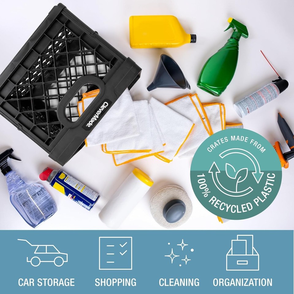 Collapsible Milk Crate, Ocean, 3PK - 25L (6 Gal) Stackable Storage Bins, Hold... 814986027070| eBay