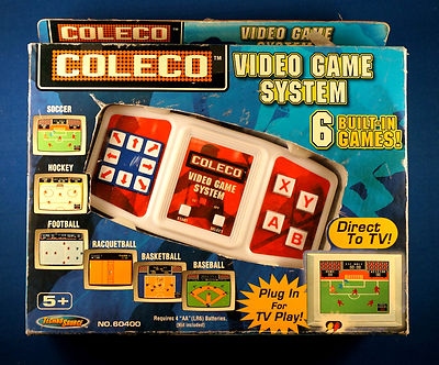 COLECO TV VIDEO GAME SYSTEM FOOTBALL SOCCER HOCKEY PLUG PLAY BASEBALL ...