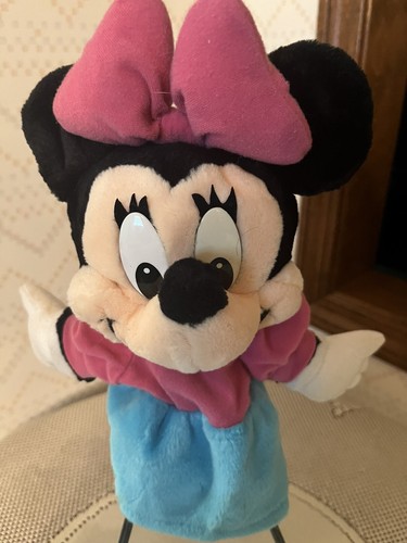 Vintage Disney Minnie Mouse hand puppet Mattel Pink Blue Hand Puppet 9 ...