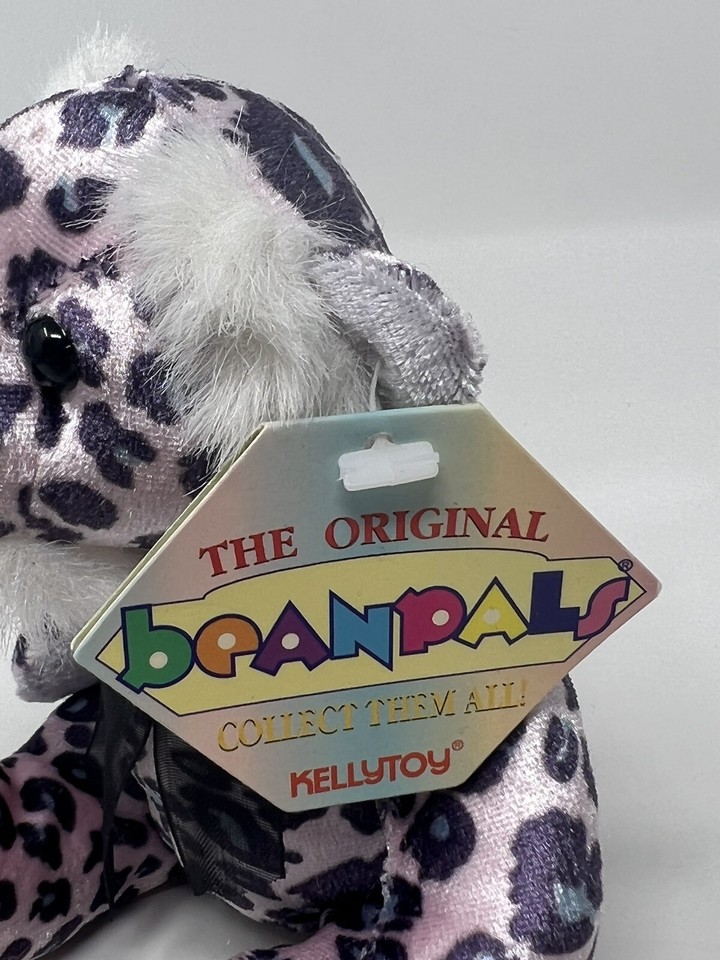 Kellytoy Beanpals Leopard Cat Bean Bag Plush Stuffed Animal Toy Pink ...