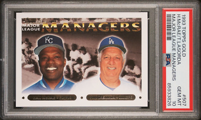1993 Topps Gold Hal Mcrae Tom Lasorda #507 Major League Manager Card ...