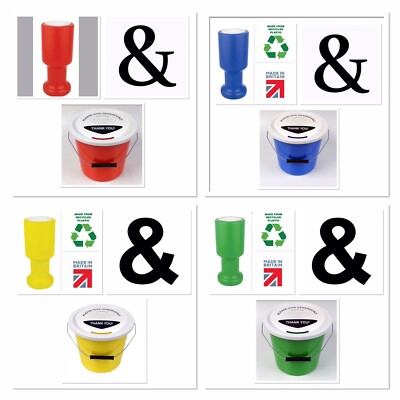 ECO CHARITY MONEY COLLECTION 1 BUCKET & 1 BOX/POT FUNDRAISING VALUE ...