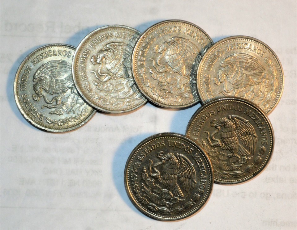 OLD MEXICO COIN lot 500 PESOS Madero J Mexican coins rare LARGE ...