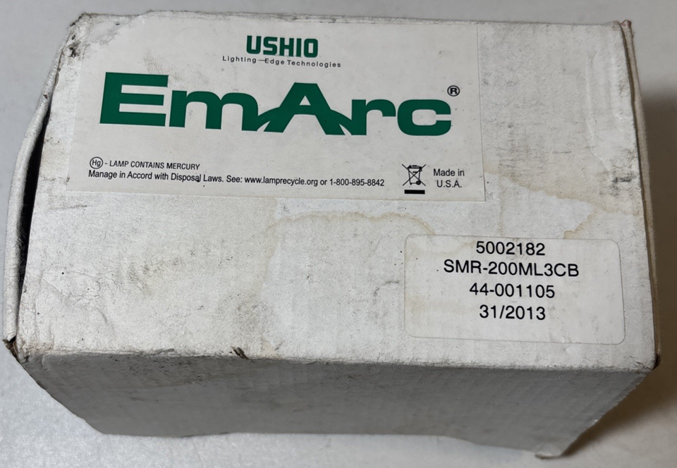 Ushio EmArc SMR-200ML3CB SMR-200 Series 200W UV Light-Curing Metal Arc ...