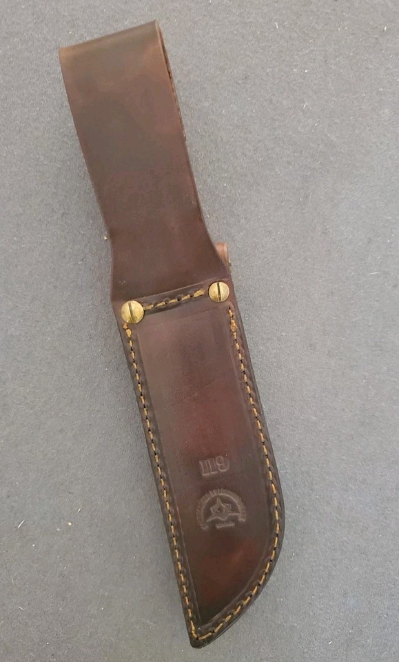 Custom sheaths fits Buck 119 Knife. Brown leather. Basket weave ...