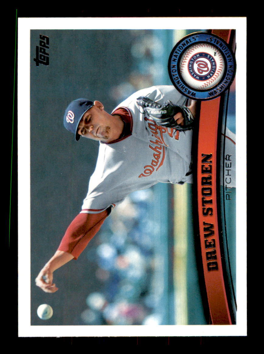 2011 Baseball Topps Drew Storen Washington Nationals #494 2 | eBay