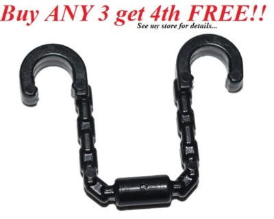 ☀️NEW LEGO BLACK HANDCUFFS Long Shackles Chains Police Minifig ...